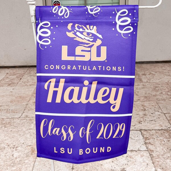 Custom College Bound Yard Flag, Custom College Sign, College Garden ...