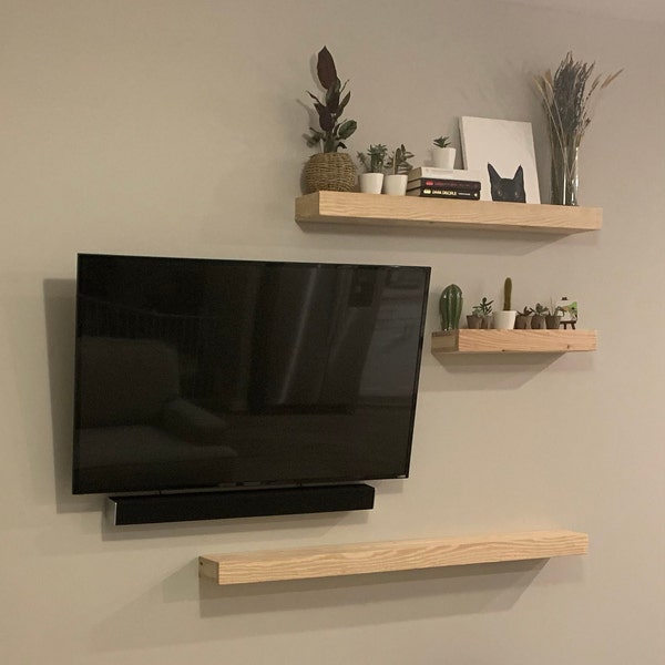 EASY MOUNT 3" THICK Floating Shelf, Floating Shelf, Thick Heavy Duty ...