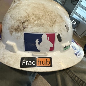 Oilfield Sticker Frac Hand Pro Emblem Vinyl Hard Hat Sticker Equipment ...