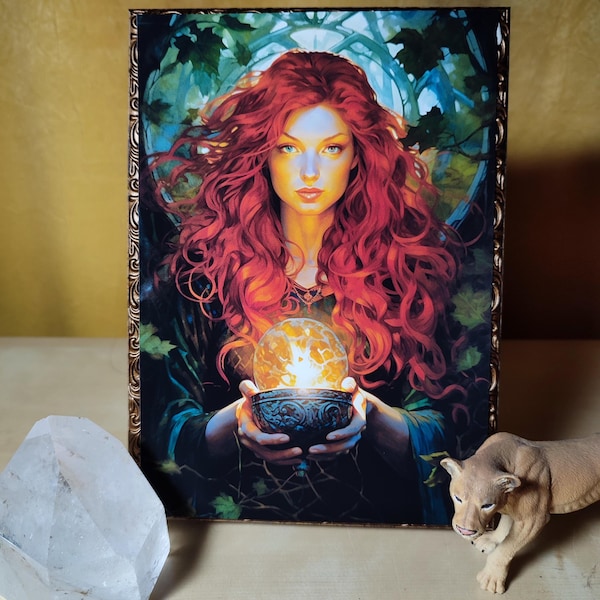 Celtic Goddess Brigid Matte Poster, Celtic Goddess of Fire and Healing ...