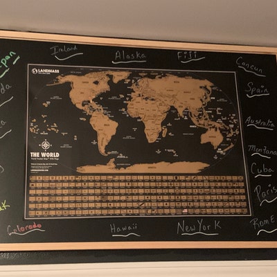 Scratch off World Map, Travel Tracker Map, World Map Poster, Traveler ...