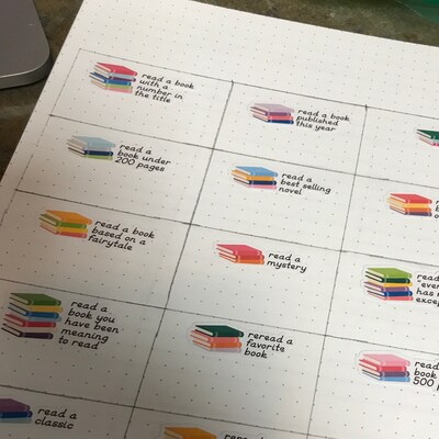 Reading Challenge Planner Stickers Reading Planner Stickers Reading ...