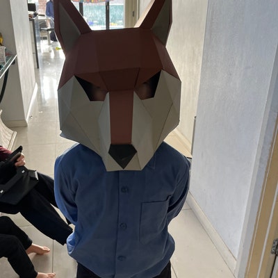 Wolf Mask Papercraft PDF, SVG Template, Low Poly Mask, 3d Paper Mask ...