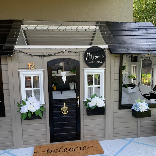 Cubby House Sign – Personalised Kids Playhouse Sign | Outdoor Wooden ...