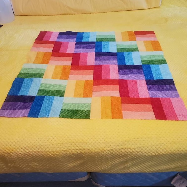 Java Batiks Rainbow Polka Dots Green Blue Yellow Orange Pink Batik ...