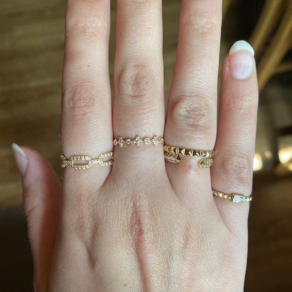 14k Gold Cross Wedding Ring, Solid Gold Minimalist Christian Band ...
