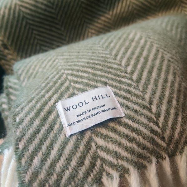 Olive Green Throw Gift Set | Emerald Coast Gift Box Fishbone Pure New ...