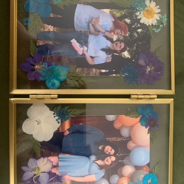 Pressed Flower Photo Frame | Flower Frame | Custom Photo Frame ...