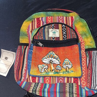 Unique Design Himalaya Hemp Backpack Small Backpack Hippie Backpack ...
