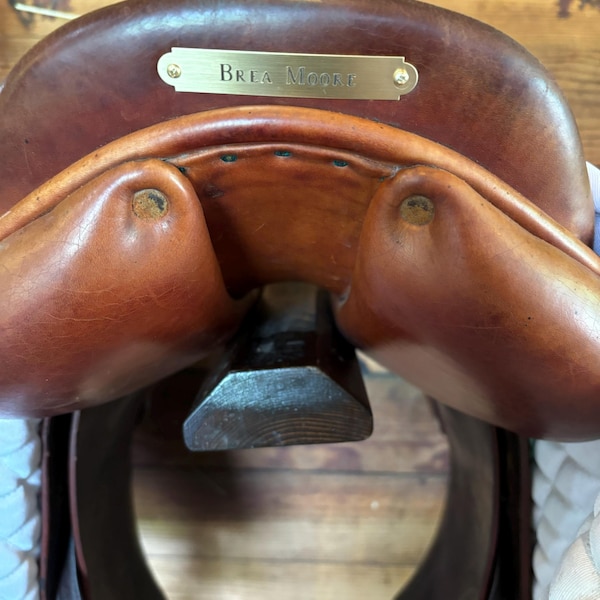 SADDLE NAME Plate, BRASS Custom Engraved, Made to Order - Etsy