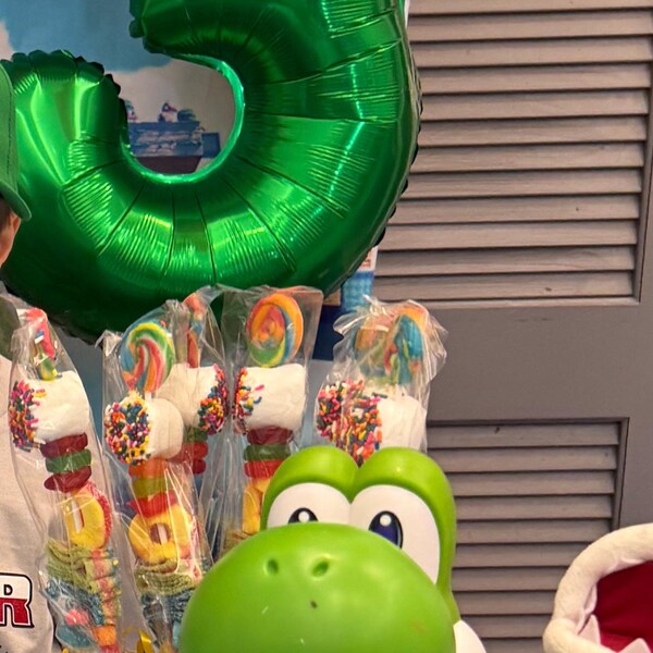 Large Quantity Super Mario Candy Kabobs With FREE Personalized Tags ...