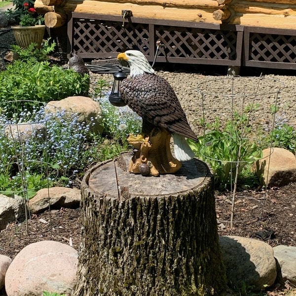 Solar American Bald Eagle Statue American Bald Eagle With Solar Light ...