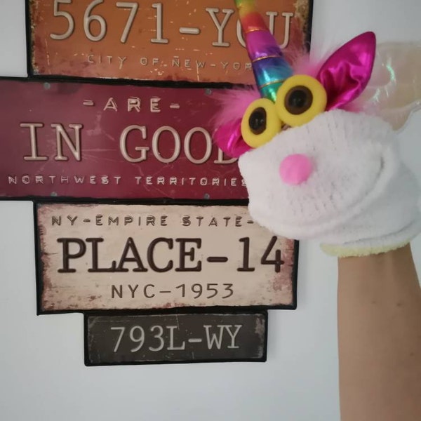 Funny Sock Puppet in Christmas Colors Gift for Young Children , Unique ...