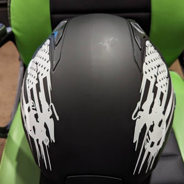 USMC Marine Corps Crossed Rifles and Punisher Skull W/ USA Flag Pattern ...