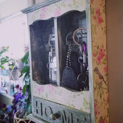 Vintage Tea Box, Tissue Box and Tray Tea Box With 9 Compartments Wooden ...