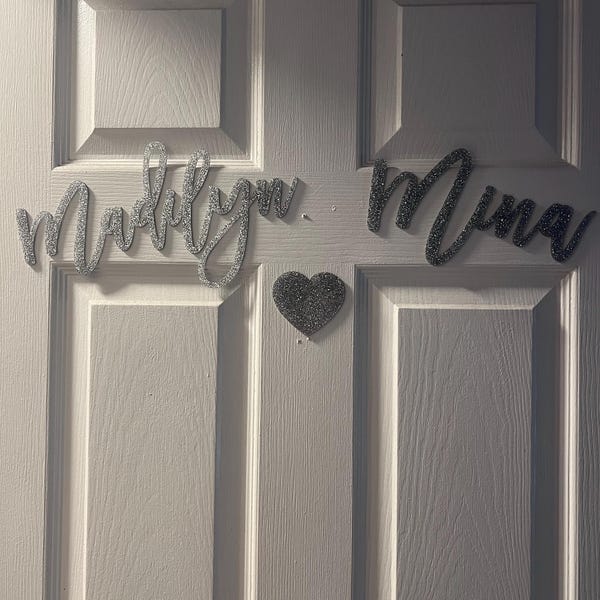 Custom Acrylic Glitter Name Sign | Nursery Name Sign | Personalized ...