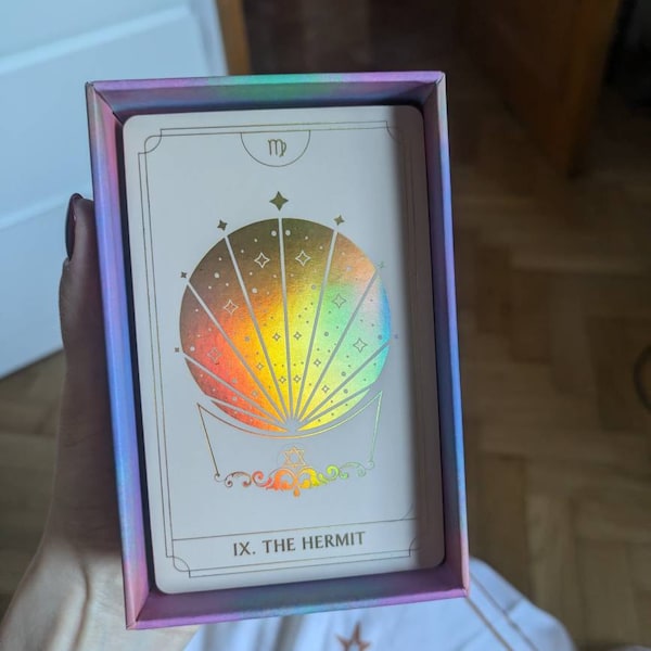 Fortuna Tarot Deck Obsidian Occult | Minimalistic Cards Pink Rainbow ...