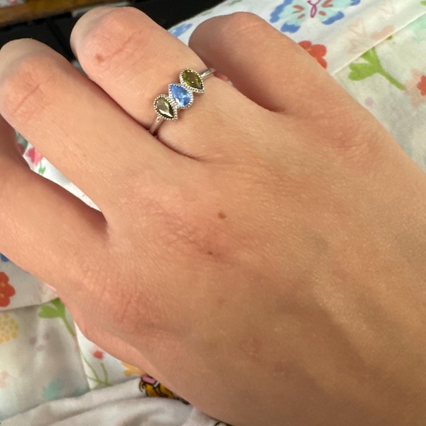 Dainty Personalized Mothers Ring, Grandma Mothers Day Gift, Birthstone ...