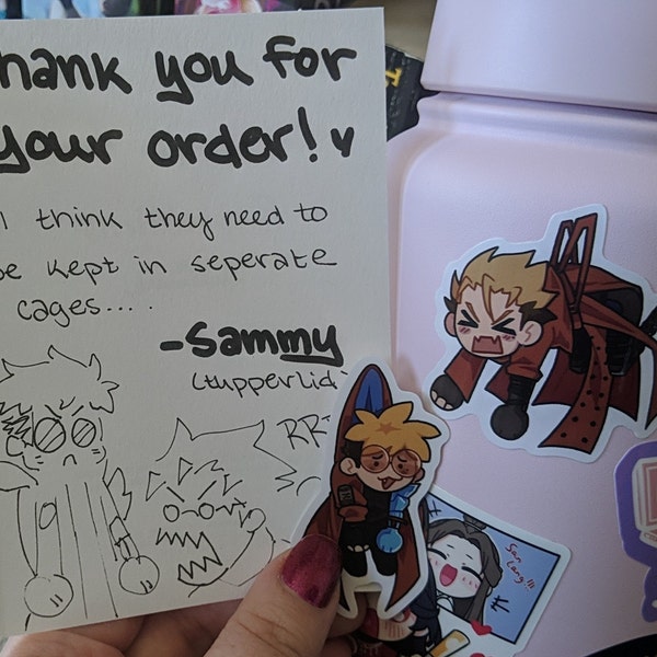 Hanging Vash Sticker ; Trigun Stampede / Trigun Maximum Inspired Vinyl ...