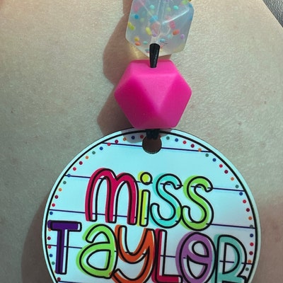 Teacher Lanyard, Teacher Gift, Custom Badge Lanyard, Personalized ...