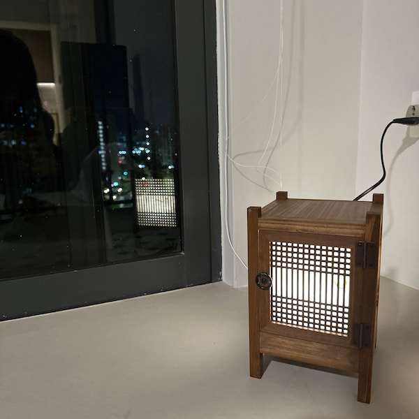 HANJI Paper Door Lamp - Korean Traditional Window Art, Mood Light ...