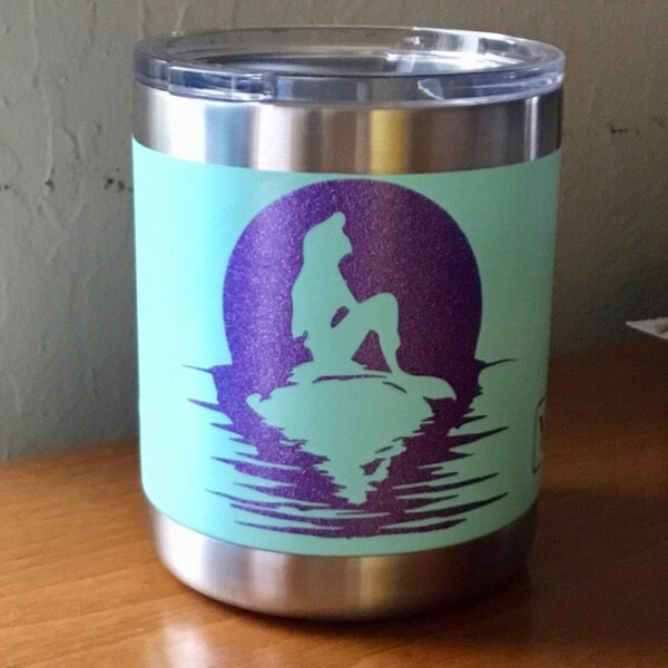 Glitter Princess Ariel Vinyl Decal, Car, Window Sticker, Yeti, Tumbler ...