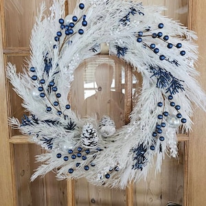 Easter Wreath for Front Door, Cross Wreath, Eucalyptus and Berry Cross Door Hanger - Etsy