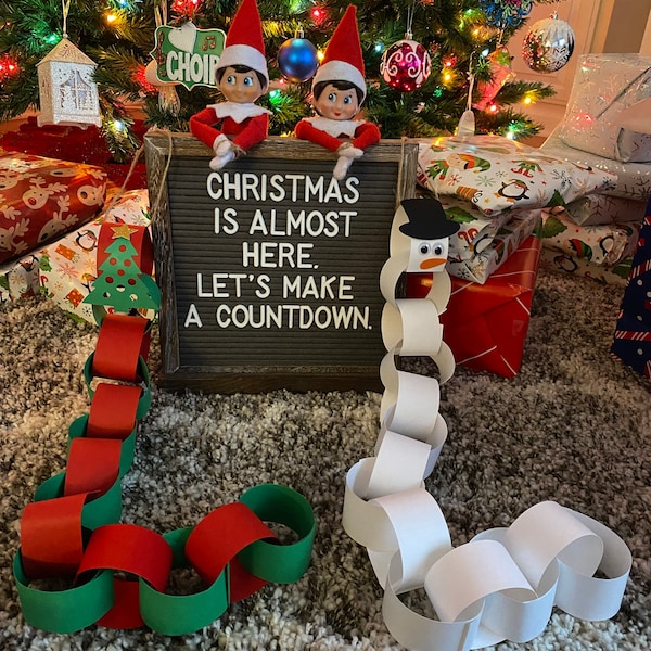 Christmas Countdown Craft Kit - Paper Chain - Advent Calendar - DIY ...