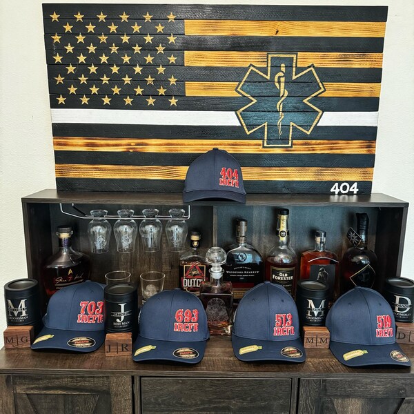 Fire Fighter Department, Fire & Rescue Trucker Cap, Puff Embroidery ...