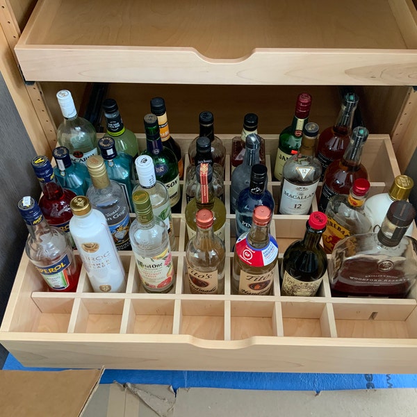 Bottle Divider | Drawer Insert | Bottle Rack | Cabinet Organizer ...
