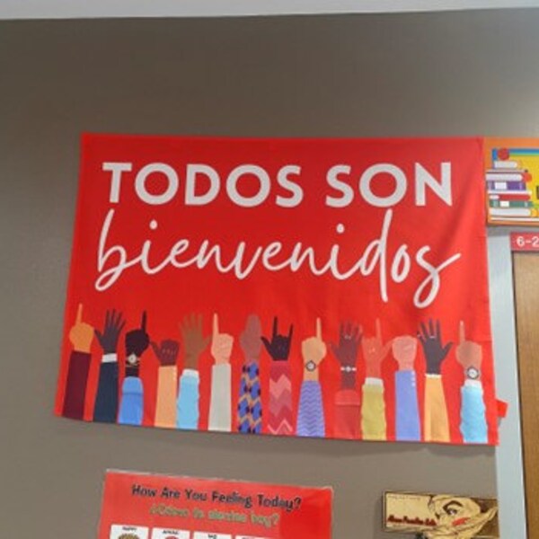 Editable Spanish Teacher Classroom Door Sign Bienvenidos Classroom ...