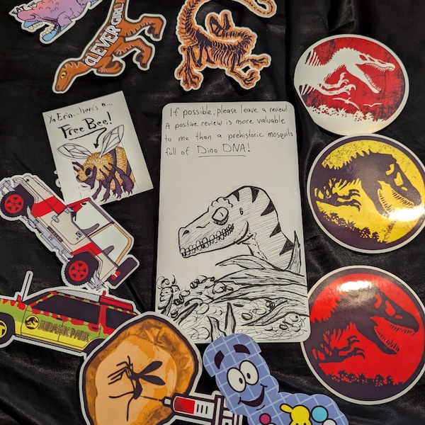 Jurassic Park Stickers - Etsy