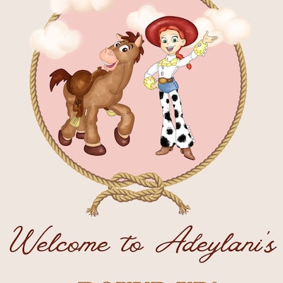 Jessie and Bullseye Welcome Poster, Digital Template, Printable Welcome ...