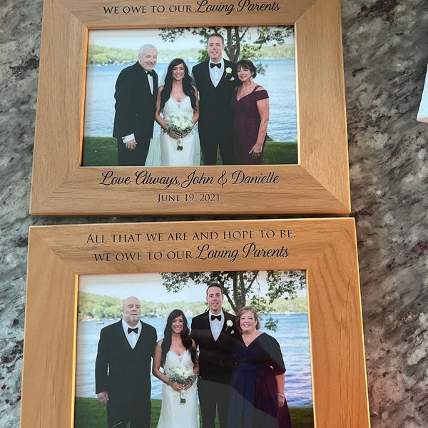 Personalized Wedding Picture Frame for Parents of Bride & Groom by ...