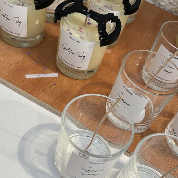 Personalised Candle Label Stickers, Simple & Modern, Black/colour ...