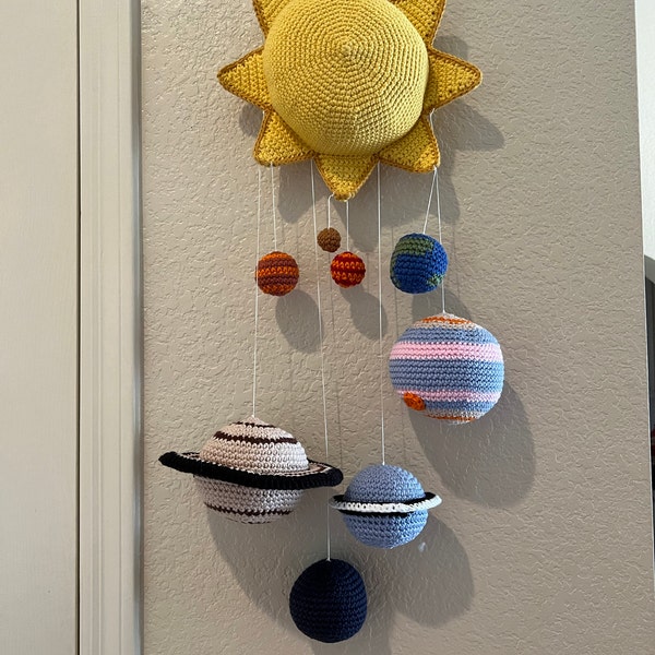 Solar System Mobile Crochet Pattern: Amigurumi Planets Tapestry (PDF ...