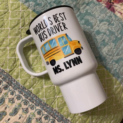 School Bus Driver Mug, Bus Driver Travel Mug, Bus Driver Gift, 1 Bus ...