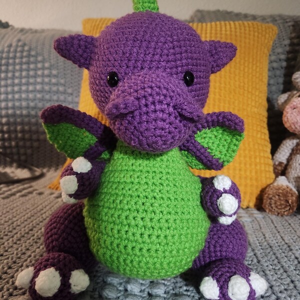 Elio the Dragon Crochet Pattern - Easy Beginner Amigurumi Pattern PDF ...