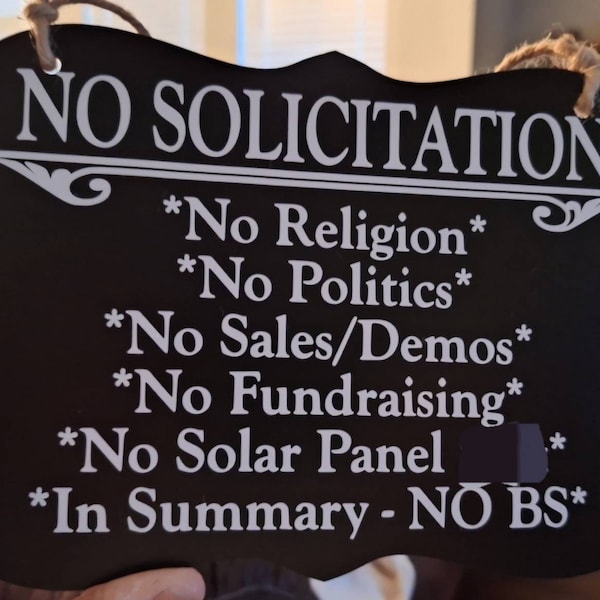 Make Your Own Custom Porch Sign, Custom Made No Soliciting Sign, Design ...