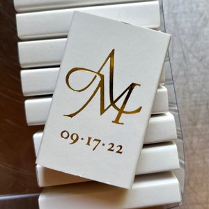 Personalized Wedding Matches Monogram Matchbox Custom | Etsy