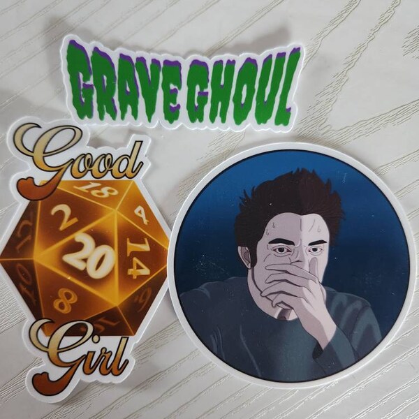 Grave Ghoul Logo Sticker | Ghoul Sticker | Funny Sticker | Spooky ...