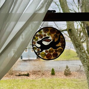 FOX GLASS SUNCATCHER. 5 X 5. Stained Glas Fox. Fox Gift. Handmade in ...