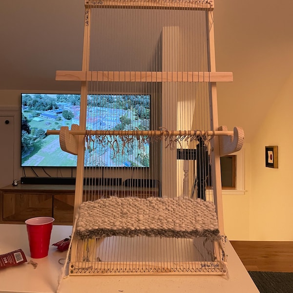 Tall Frame Loom - Table or Floor, Wooden Loom, Tapestry, Do-it-yourself ...