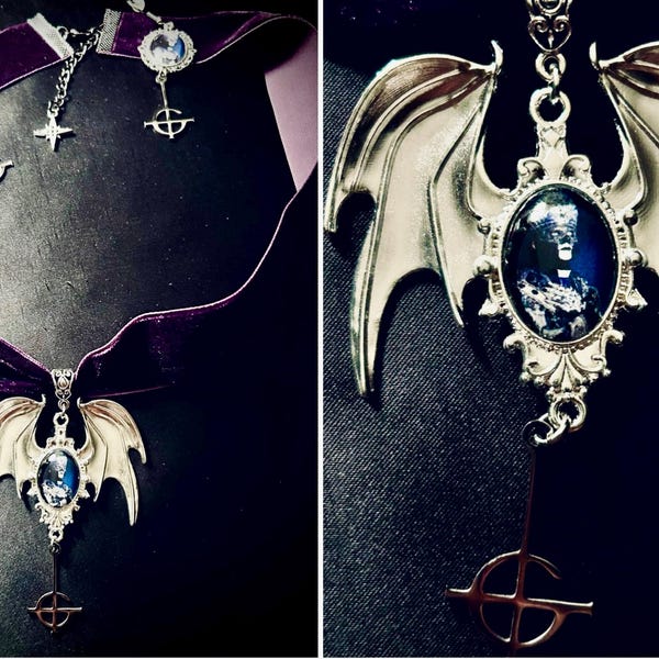 Portrait Pendant Inverted Cross Hematite and Rose Beads Rosary - Etsy
