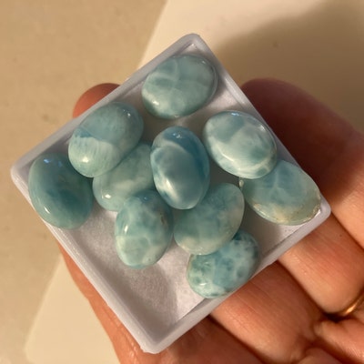 5 Pcs Larimar Top AAA Top Quality 4x6mm-15x20mm Oval Cabochon Gemstones ...