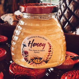 Custom Watercolor Wildflower Honey Labels, Whimsical Customized Honey ...