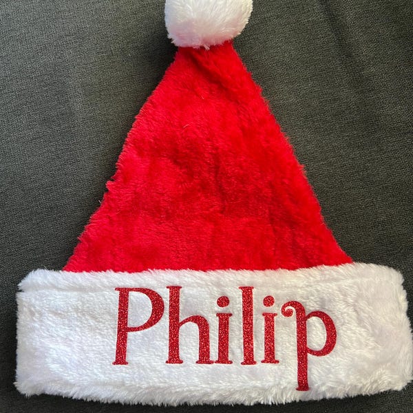 Personalized Santa Hat, Customized Santa Hats, Custom Christmas Hats ...