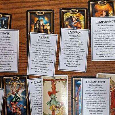 TAROT STUDY Cards Tarot Flash Cards tarot Information Cards Tarot ...