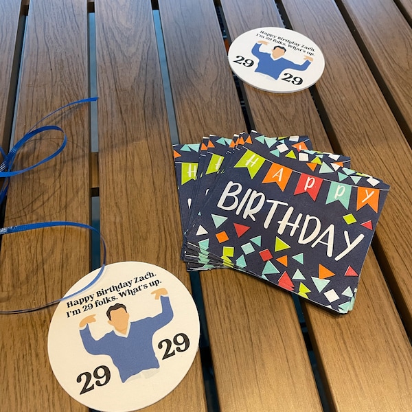 Personalized Birthday Coasters - in House Drawn Art Inspired by Schmidt ...
