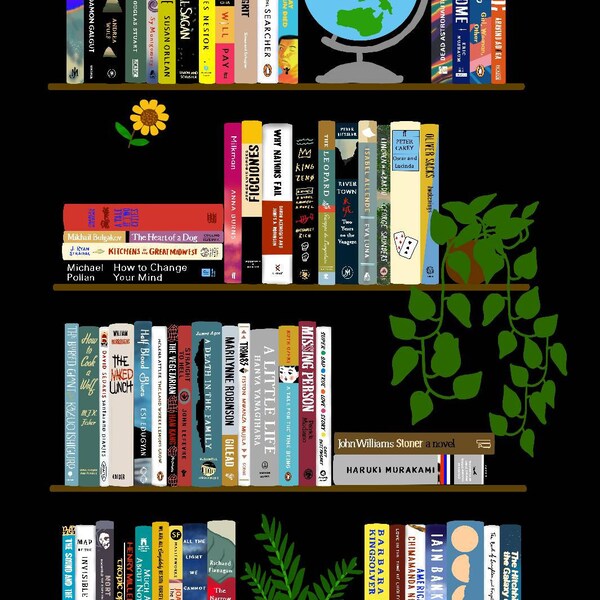Custom Book Stack Illustration - DIGITAL ONLY - up to 10 Books - Etsy